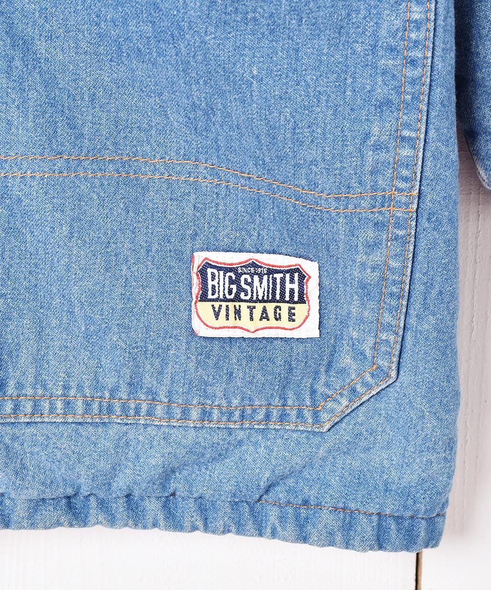BIG SMITH コーデュロイ襟 デニムカバーオール - 古着屋 BIG SMITH コーデュロイ襟 デニムカバーオール - 古着屋
