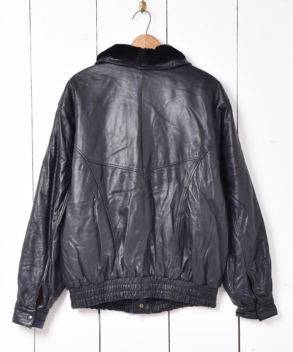 ファーカラー レザージャケット - 古着屋グレープフルーツ ファーカラー レザージャケット - 古着屋グレープフルーツ