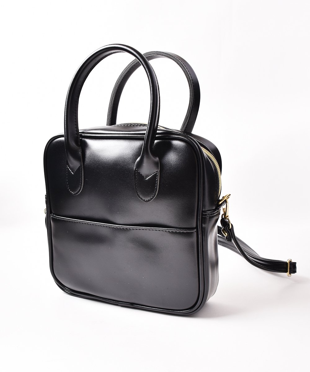 【2色展開】2way ミニPUバッグ ブラック - 古着屋グレープフルーツ ムーン(Grapefruitmoon)Onlineshop