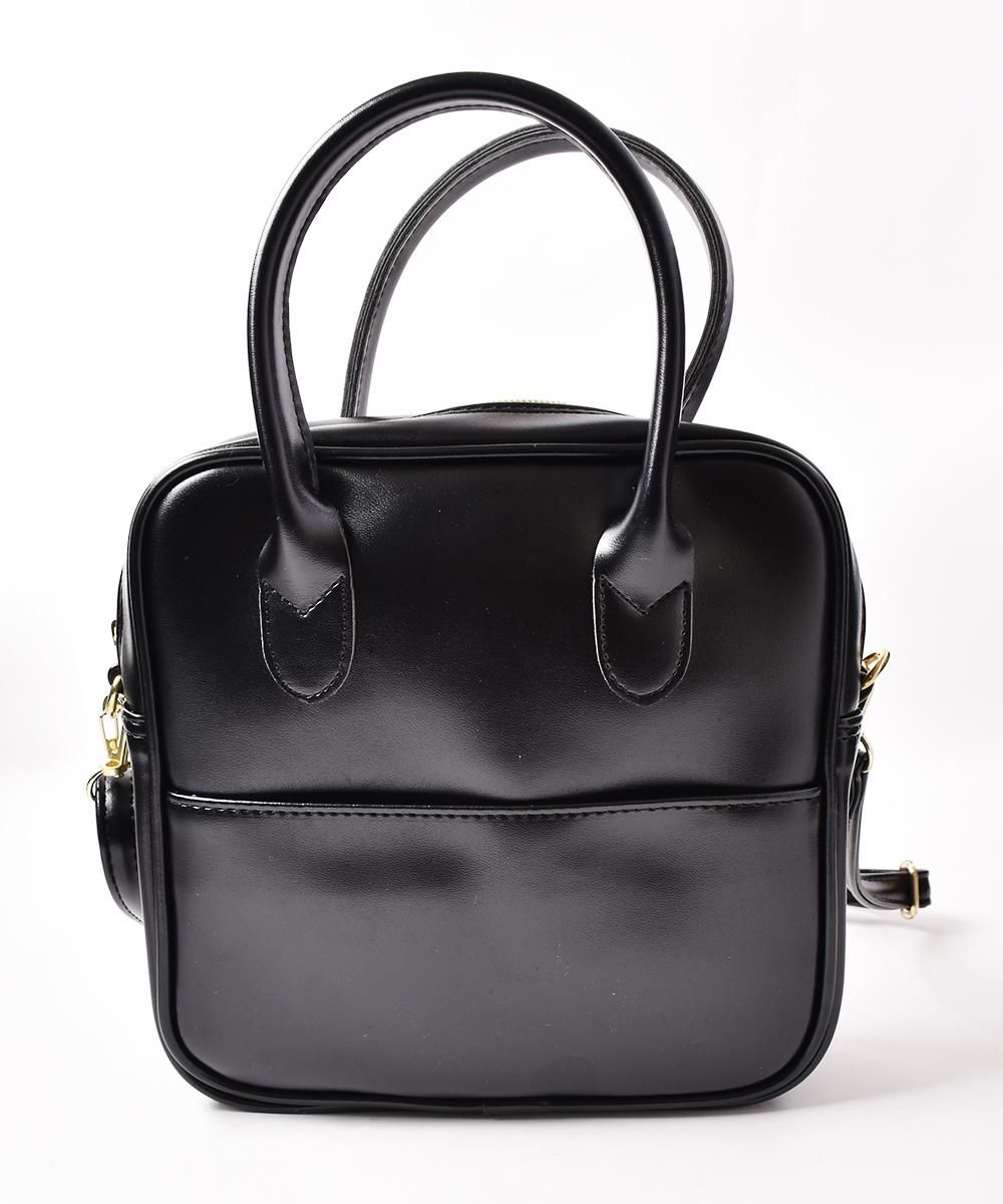 【2色展開】2way ミニPUバッグ ブラック - 古着屋グレープフルーツ ムーン(Grapefruitmoon)Onlineshop