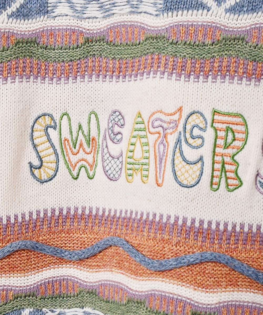 イギリス製 SWEATER SHOP 3D デザインセーター - 古着屋 イギリス製 SWEATER SHOP 3D デザインセーター - 古着屋