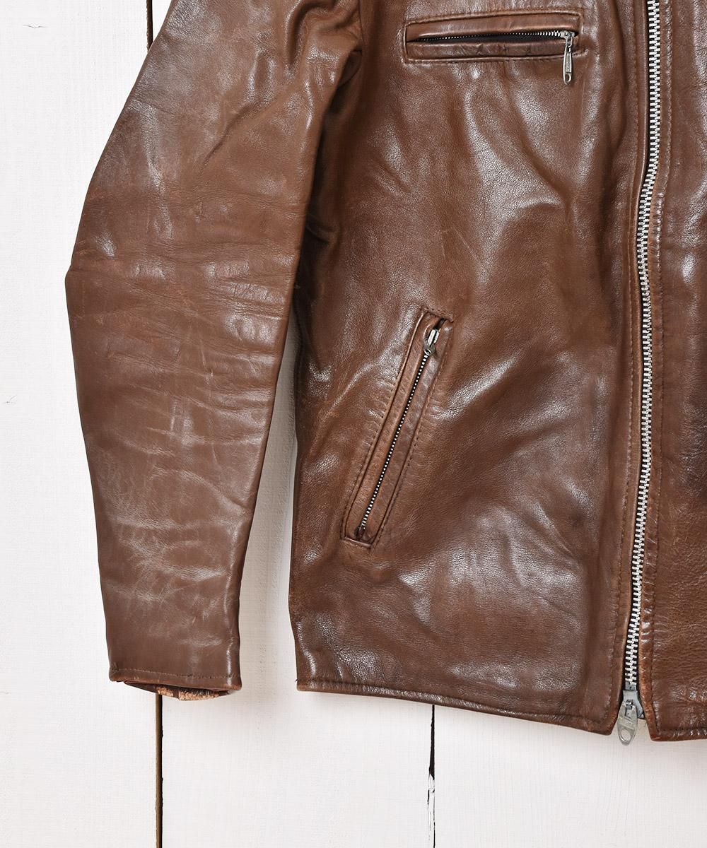 60's~70's カナダ製 BRITISH CYCLE LEATHERS レザー シングル 60's~70's カナダ製 BRITISH CYCLE LEATHERS レザー シングル
