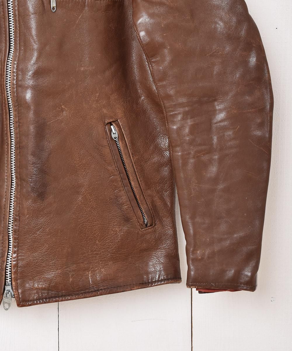 60's~70's カナダ製 BRITISH CYCLE LEATHERS レザー シングル 60's~70's カナダ製 BRITISH CYCLE LEATHERS レザー シングル