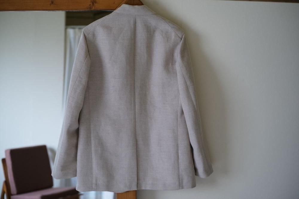 強撚LINEN HERRINGBORN TAILORED JKT 強撚LINEN HERRINGBORN TAILORED JKT