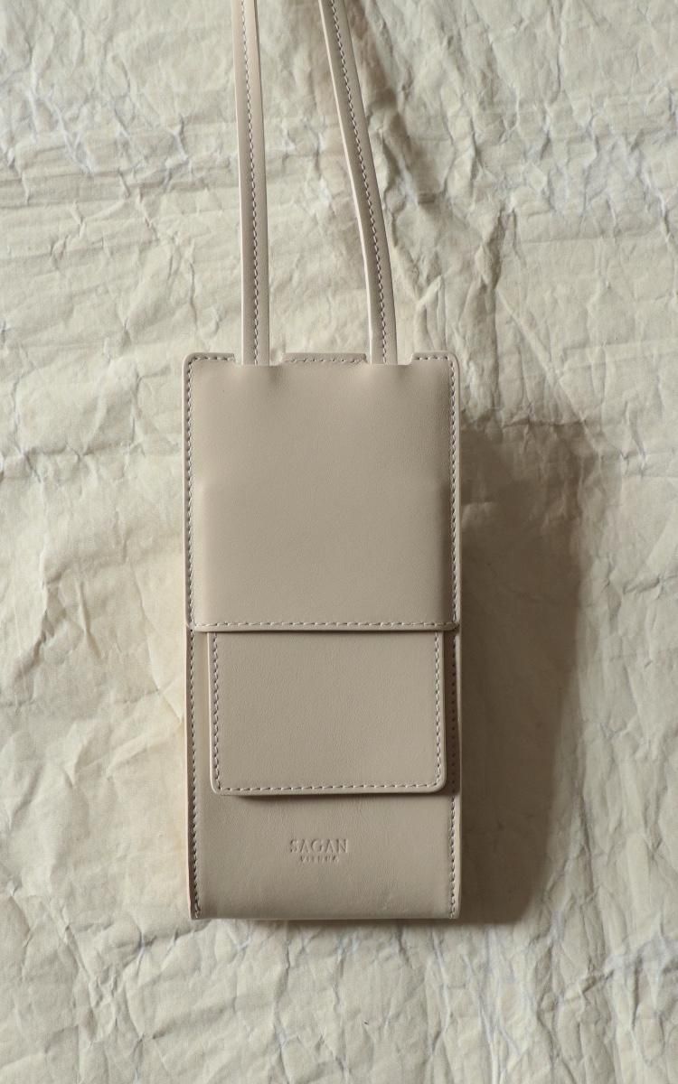 SAGAN Vienna 【MODULAR PHONE-CARD CASE / Oat Milk】 - faye SAGAN Vienna 【MODULAR PHONE-CARD CASE / Oat Milk】 - faye