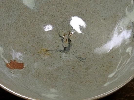 韓国 樊川窯 安東 五 作 青磁雲鶴 茶碗 無傷 共箱。 韓国 樊川窯 安東 五 作 青磁雲鶴 茶碗 無傷 共箱。