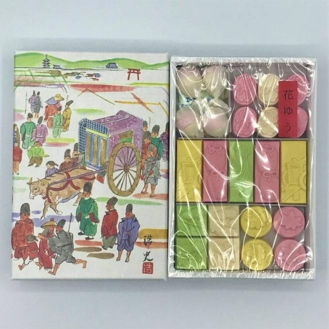 花ゆう 和三盆 干菓子 京都 落雁 角箱特小 千代箱 お茶菓子 和 花ゆう 和三盆 干菓子 京都 落雁 角箱特小 千代箱 お茶菓子 和