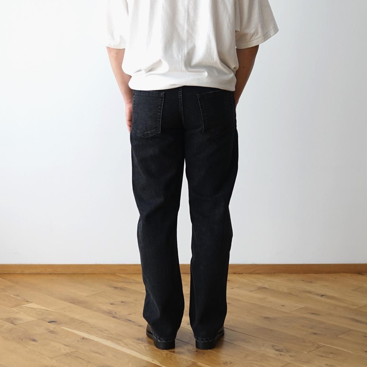 TANAKA タナカ】 THE STRAIGHT JEAN TROUSERS - BLACK / PARK TANAKA タナカ】 THE STRAIGHT JEAN TROUSERS - BLACK / PARK