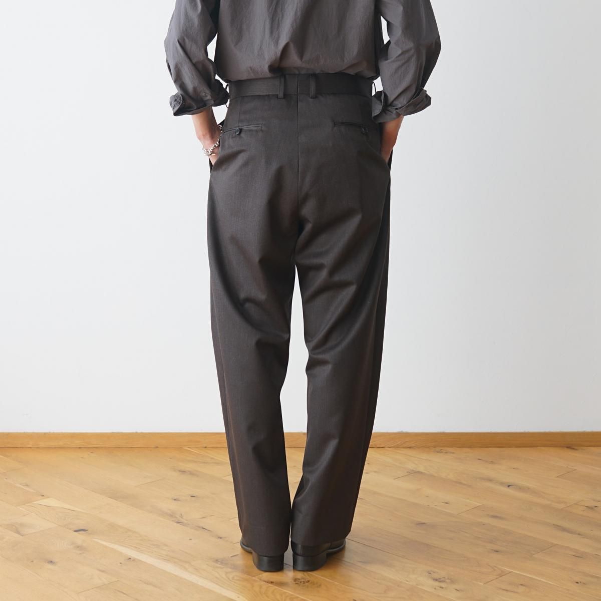 The CLASIK / ザ クラシック】 1 PLEATS TROUSER - BROWN The CLASIK / ザ クラシック】 1 PLEATS TROUSER - BROWN