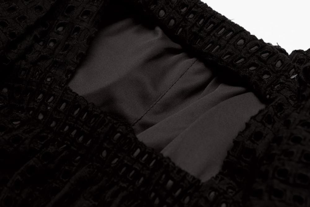 カットワークレースワンピース(BLACK) - PINUE カットワークレースワンピース(BLACK) - PINUE