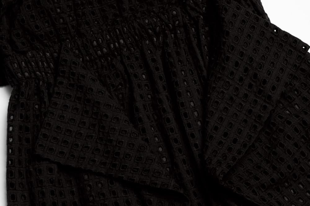 カットワークレースワンピース(BLACK) - PINUE カットワークレースワンピース(BLACK) - PINUE