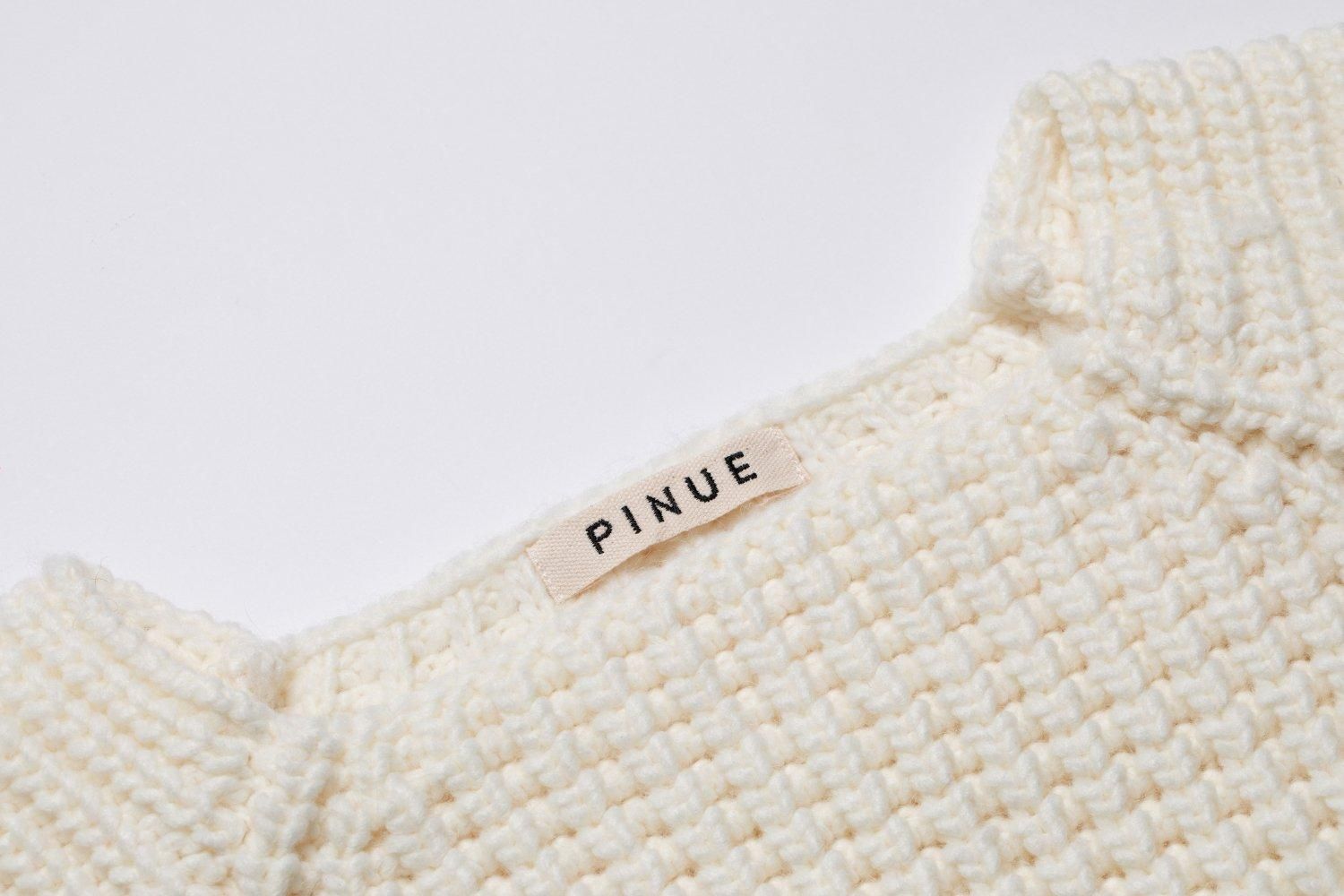 ワッフルニットトップス(WHITE) - PINUE ワッフルニットトップス(WHITE) - PINUE
