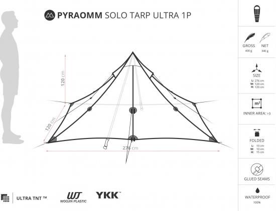 送料無料】 LITEWAY(ライトウェイ) PYRAOMM SOLO TARP ULTRA 送料無料】 LITEWAY(ライトウェイ) PYRAOMM SOLO TARP ULTRA