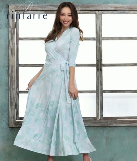 韓国製 | rinfarre | 花柄 水彩画風 パステルVネック 韓国製 | rinfarre | 花柄 水彩画風 パステルVネック