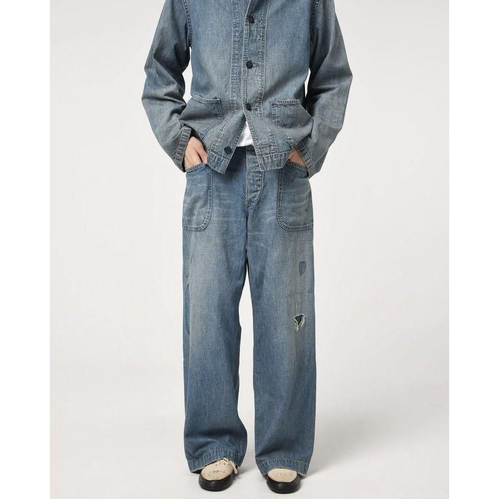 BOWWOW「USN M44 DUNGAREE TROUSERS, SIDE SEAMLESS - デニム BOWWOW「USN M44 DUNGAREE TROUSERS, SIDE SEAMLESS - デニム