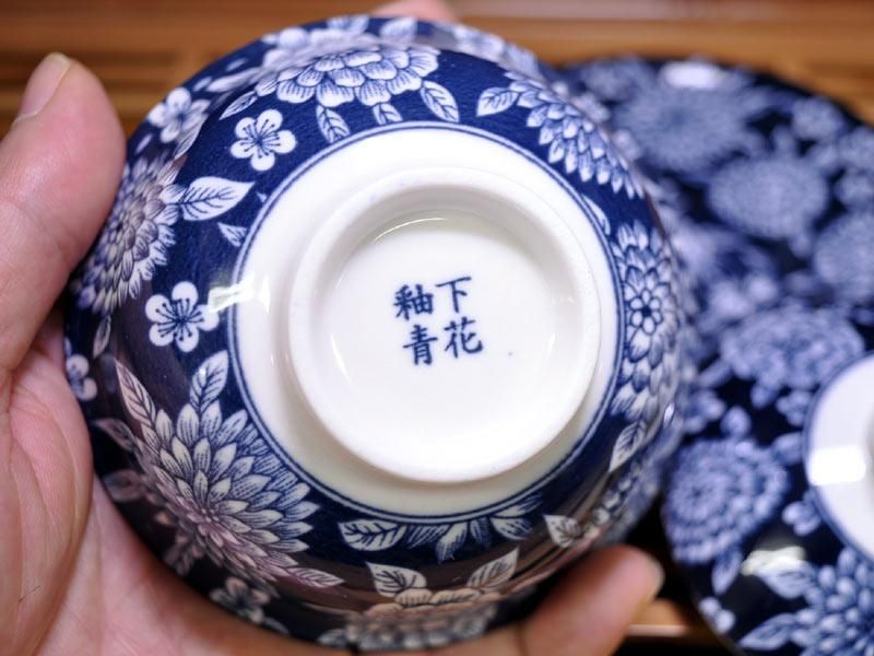 蓋碗 蓋付き湯のみ 青花三才 花開富貴 中国茶器 | 吉祥の 蓋碗 蓋付き湯のみ 青花三才 花開富貴 中国茶器 | 吉祥の