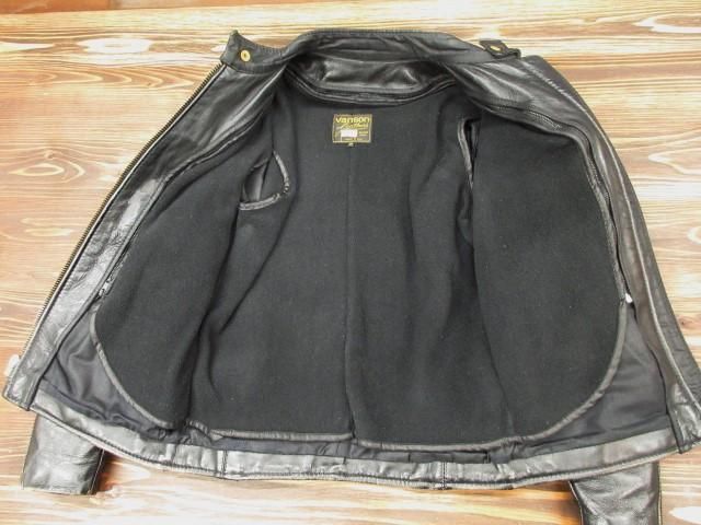 バンソン オールド品 B シングルライダース 38(M~細めのL バンソン オールド品 B シングルライダース 38(M~細めのL