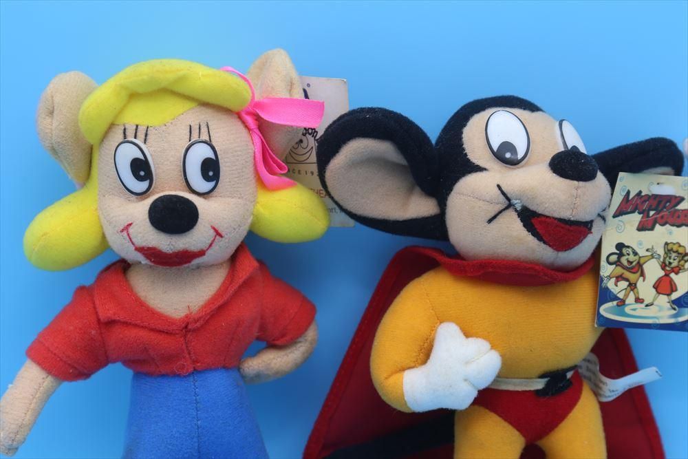 90s A&A plush MIGHTY MOUSE & PEARL PUREHEART/マイティー 90s A&A plush MIGHTY MOUSE & PEARL PUREHEART/マイティー